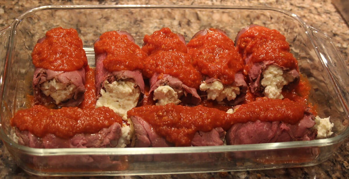 Cheese Stuffed Beef Rolls